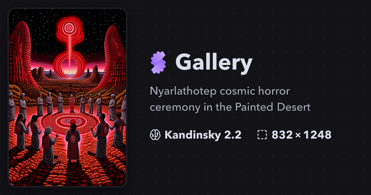 "Nyarlathotep cosmic horror ceremony i..." | Gallery | Stablecog