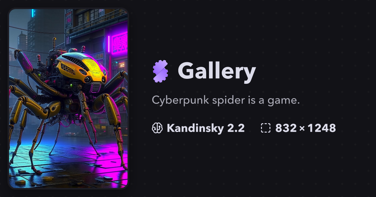 "Cyberpunk spider is a game." | Gallery | Stablecog