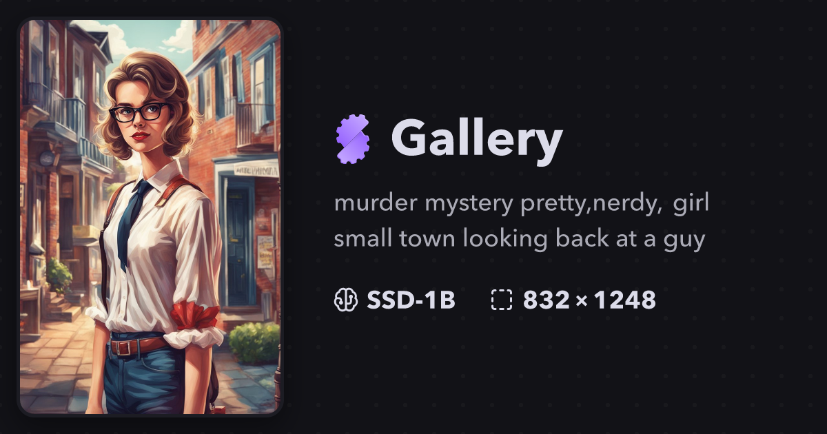 "murder mystery pretty,nerdy, girl small ..." | Gallery | Stablecog