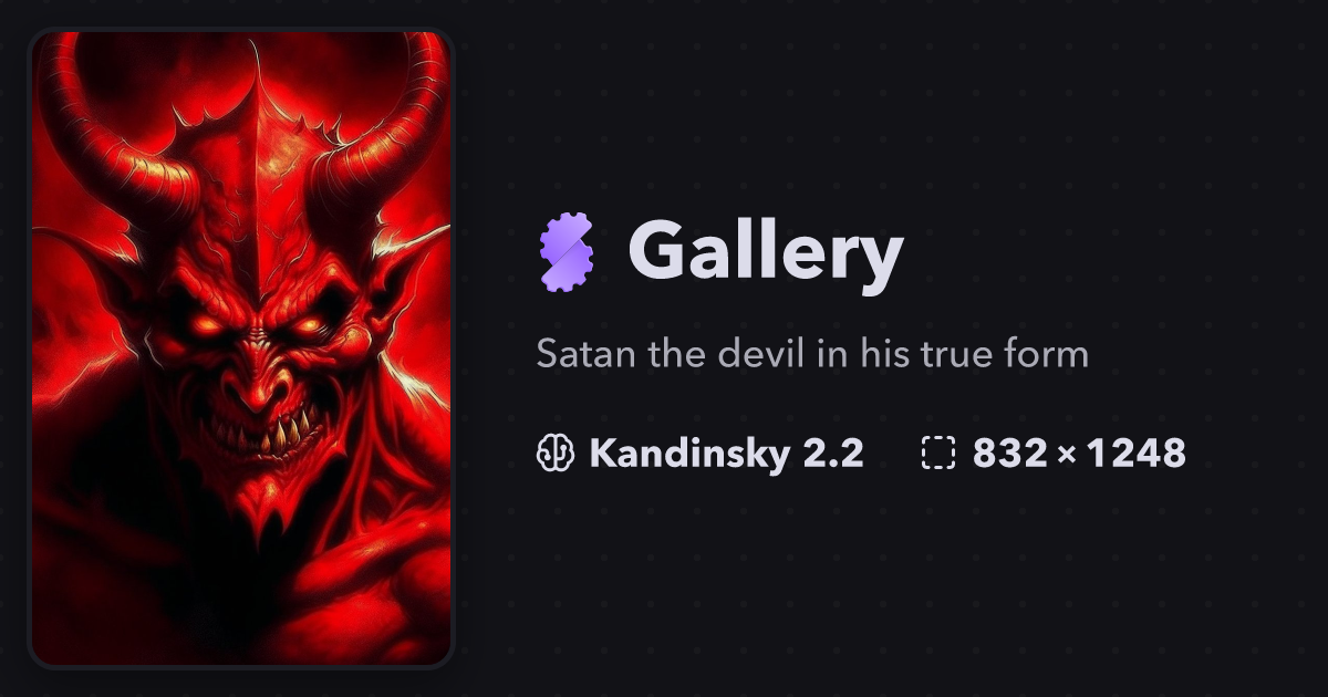 "Satan the devil in his true form" | Gallery | Stablecog