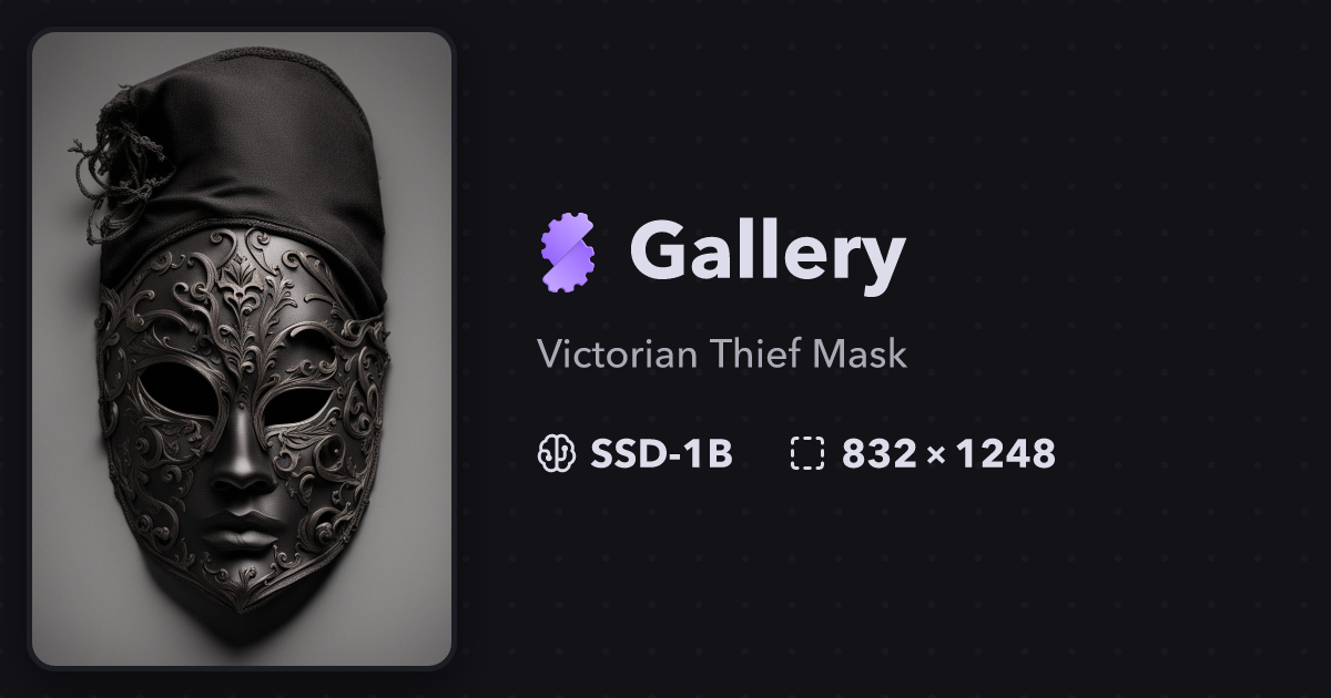 "Victorian Thief Mask" | Gallery | Stablecog