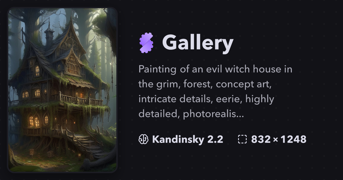"Painting of an evil witch house in th..." | Gallery | Stablecog