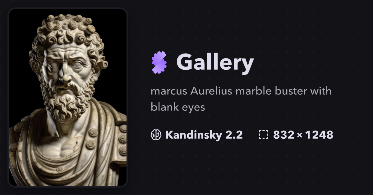 "marcus Aurelius marble buster with bl..." | Gallery | Stablecog