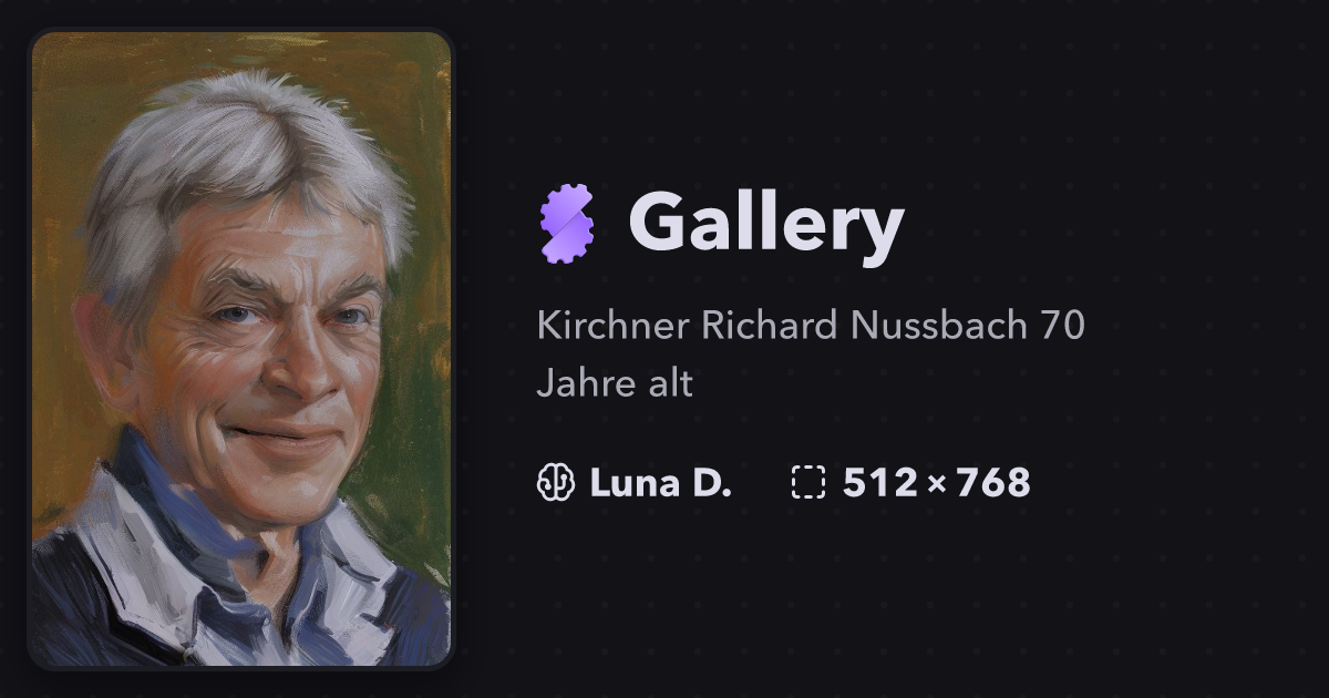 "Kirchner Richard Nussbach 70 Jahre alt" | Gallery | Stablecog