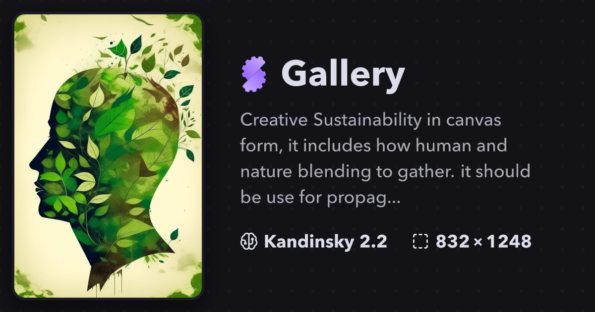 "Creative Sustainability in canvas for..." | Gallery | Stablecog