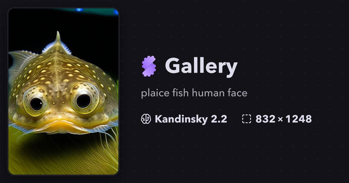 "plaice fish human face" | Gallery | Stablecog