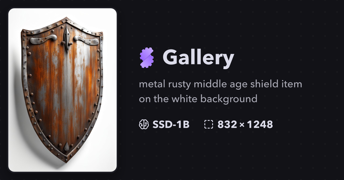 "metal rusty middle age shield item on..." | Gallery | Stablecog