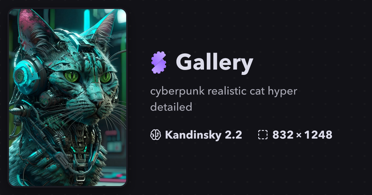 Cyberpunk realistic cat hyper detailed | Gallery