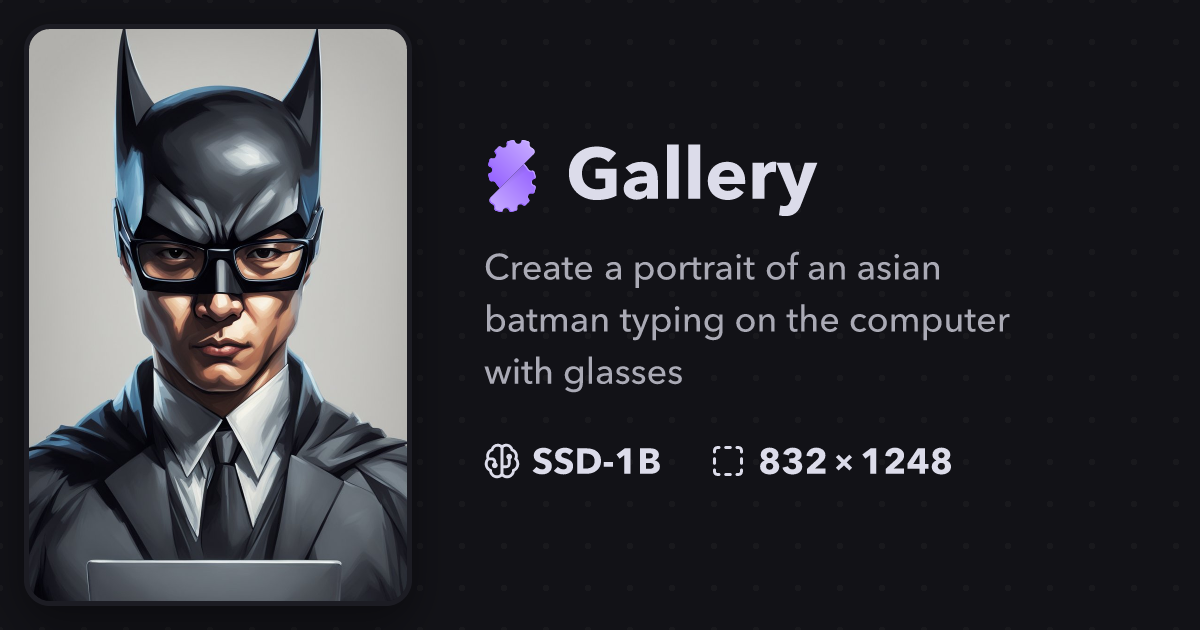 "Create a portrait of an asian batman ..." | Gallery | Stablecog