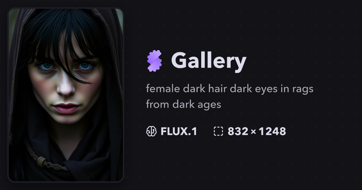 "female dark hair dark eyes in rags fr..." | Gallery | Stablecog