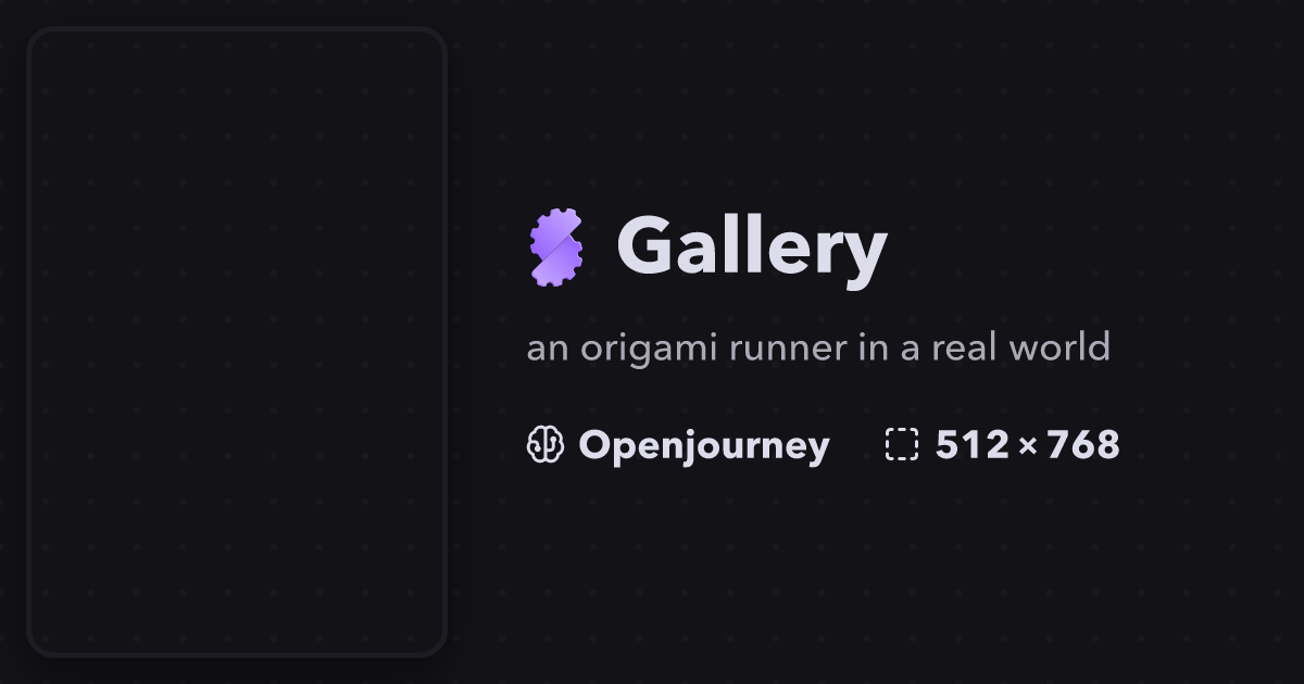 "an origami runner in a real world" | Gallery | Stablecog