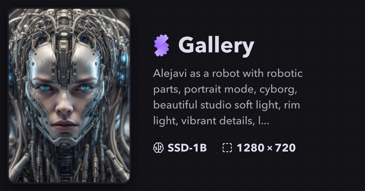 "Alejavi as a robot with robotic parts..." | Gallery | Stablecog