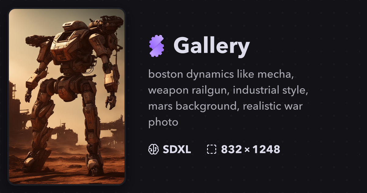 "boston dynamics like mecha, weapon ra..." | Gallery | Stablecog