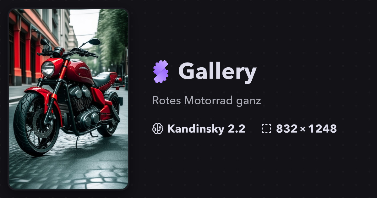 "Rotes Motorrad ganz" | Gallery | Stablecog