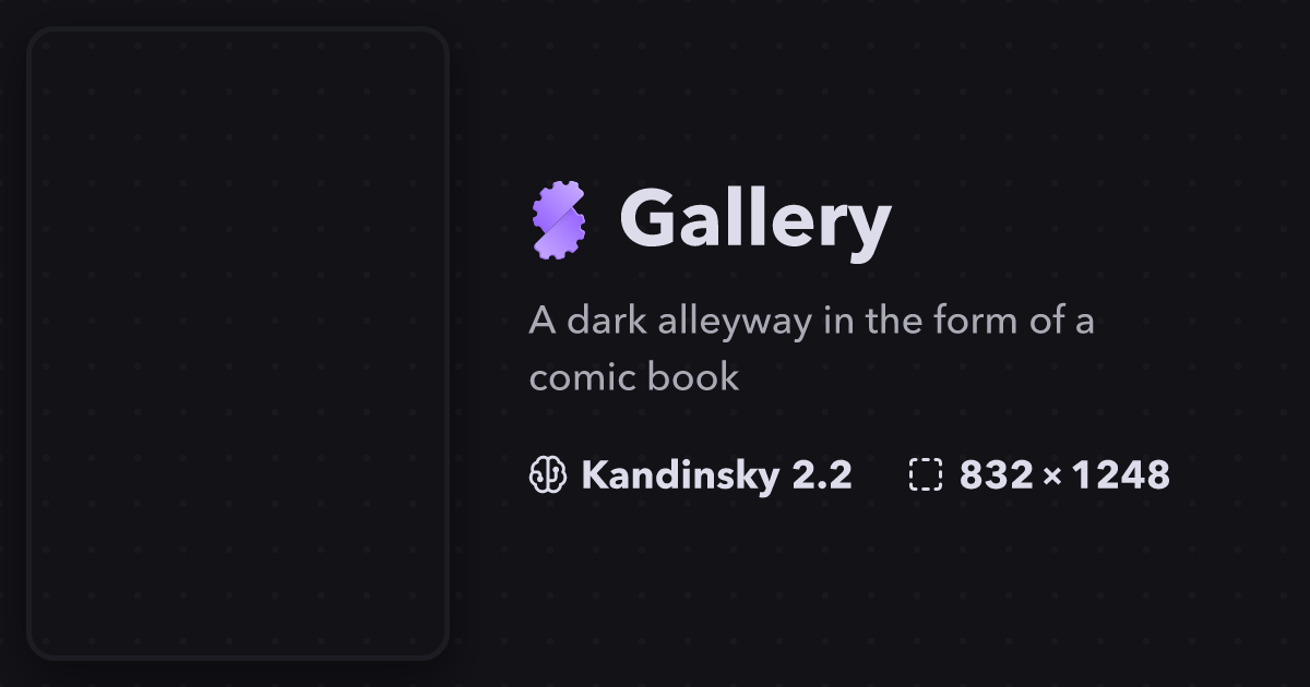 "A dark alleyway in the form of a comi..." | Gallery | Stablecog