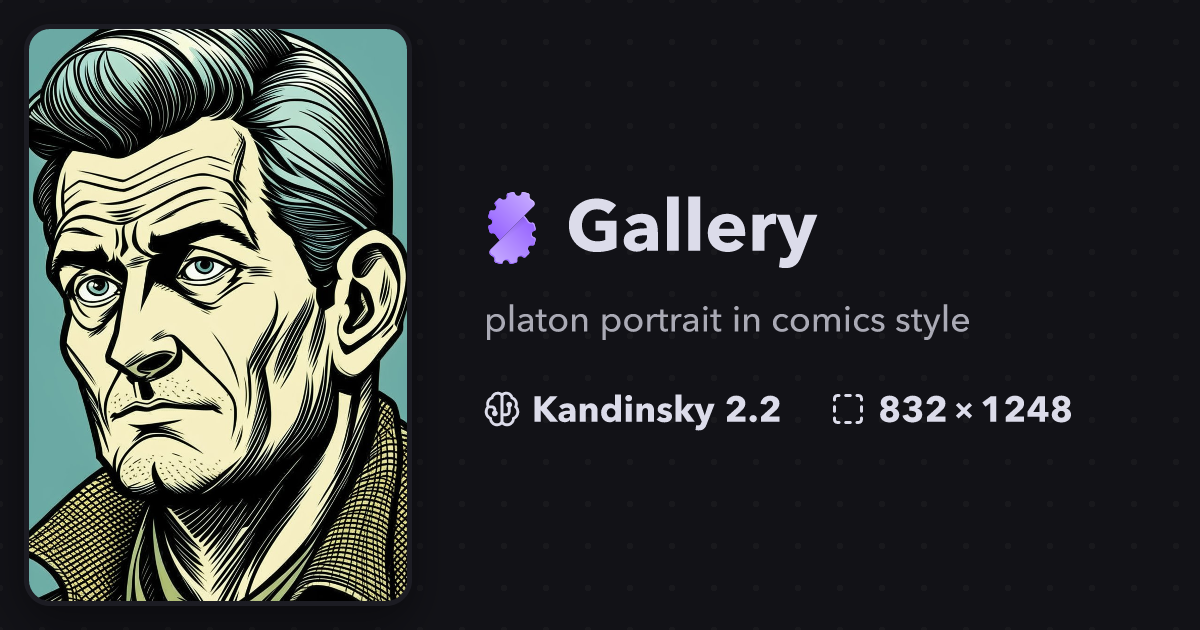 "platon portrait in comics style" | Gallery | Stablecog
