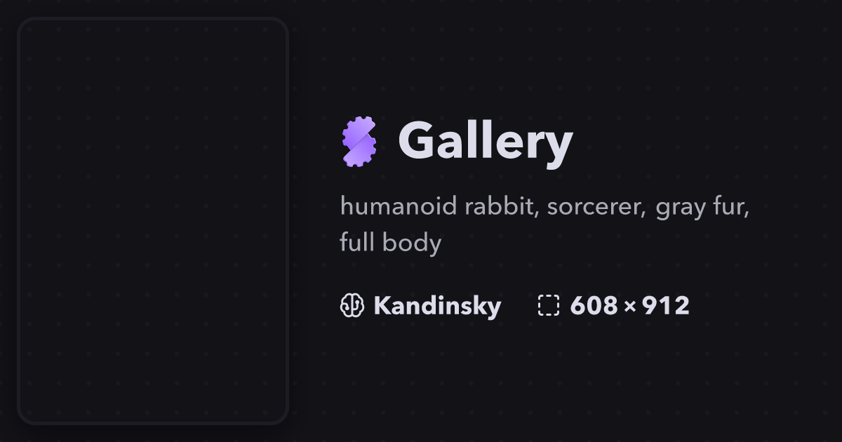 "humanoid rabbit, sorcerer, gray fur, ..." | Gallery | Stablecog
