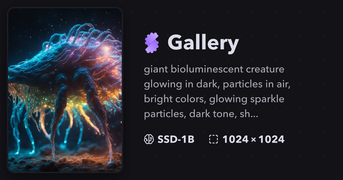 "giant bioluminescent creature glowing..." | Gallery | Stablecog