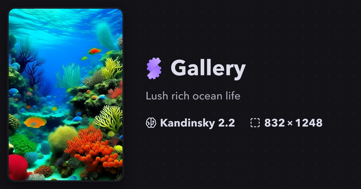 "Lush rich ocean life" | Gallery | Stablecog