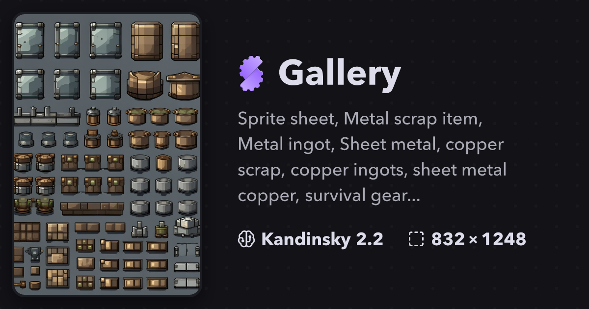 "Sprite sheet, Metal scrap item, Metal..." | Gallery | Stablecog