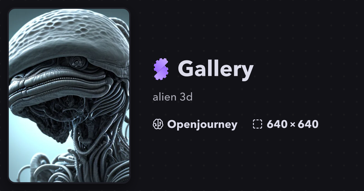 "alien 3d" | Gallery | Stablecog