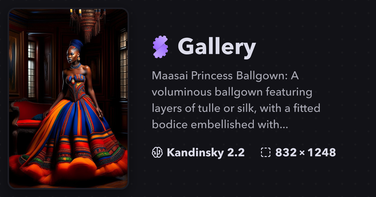 "Maasai Princess Ballgown: A voluminou..." | Gallery | Stablecog