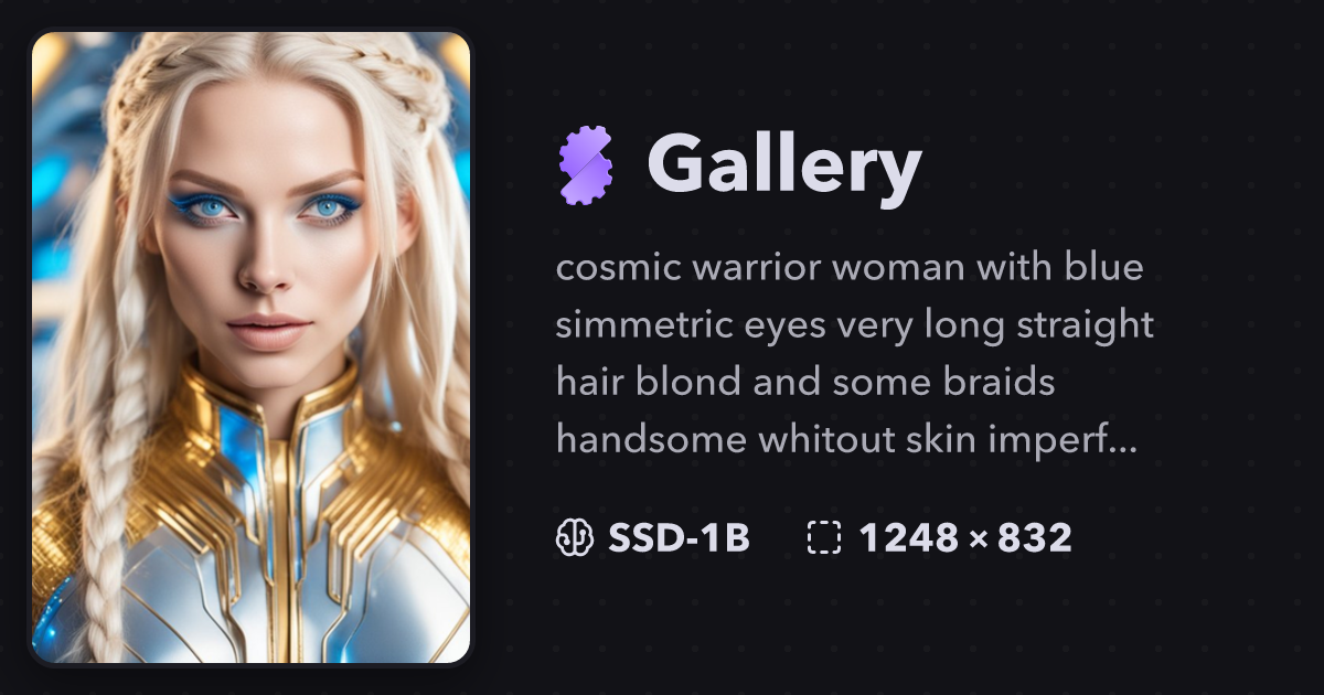 "cosmic warrior woman with blue simmet..." | Gallery | Stablecog