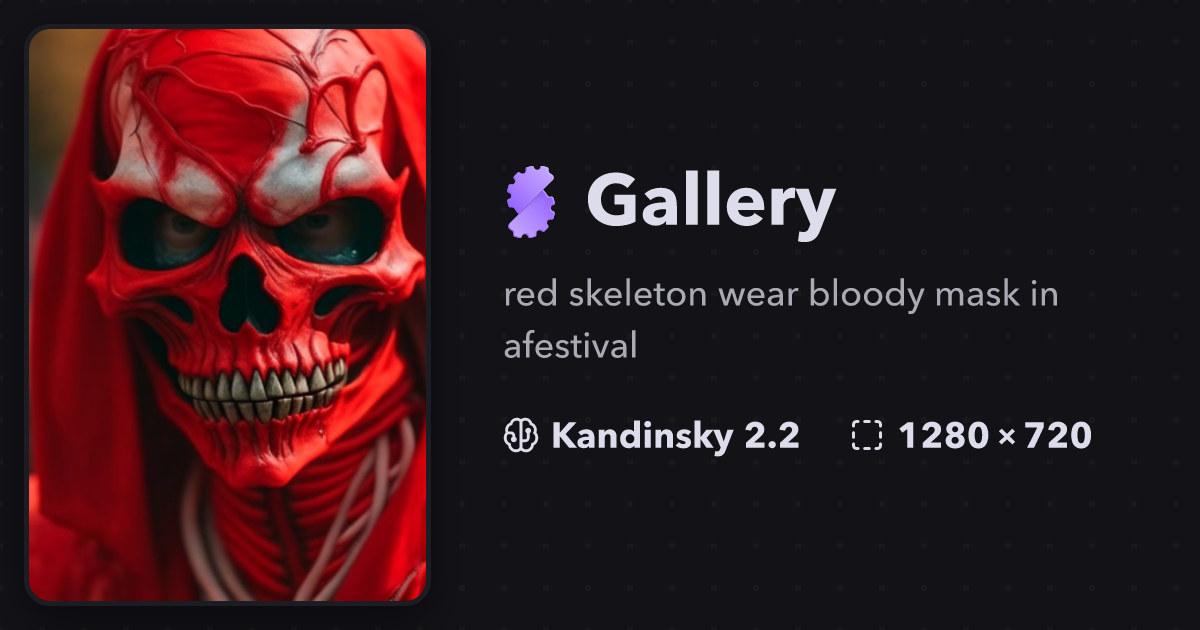 "red skeleton wear bloody mask in afes..." | Gallery | Stablecog