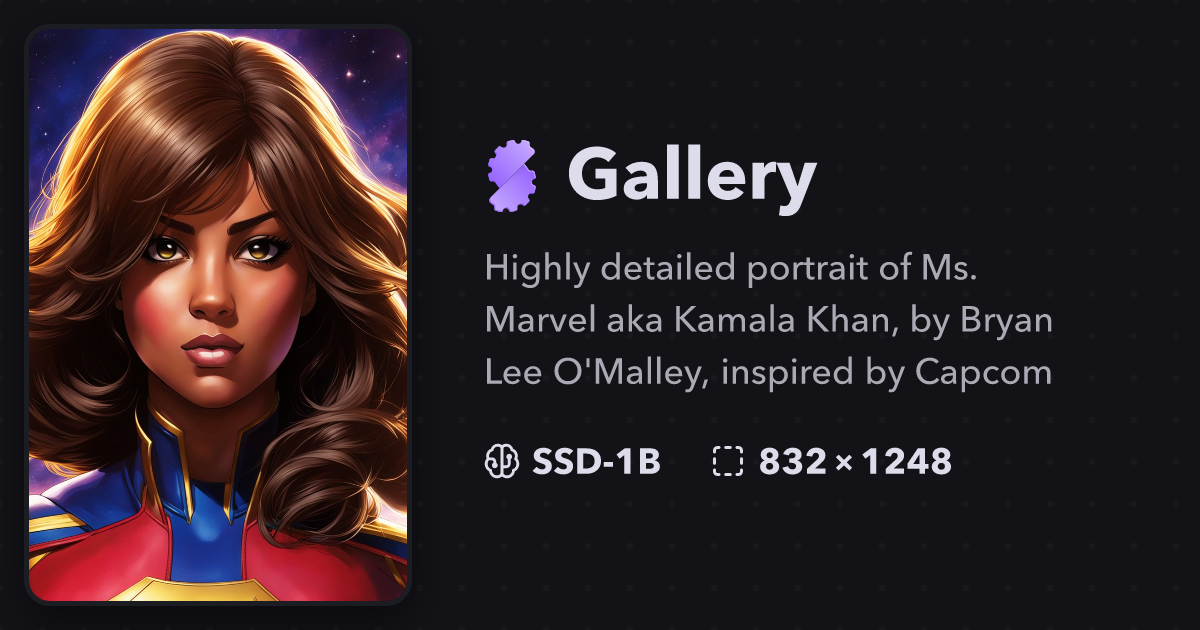 "Highly detailed portrait of Ms. Marve..." | Gallery | Stablecog