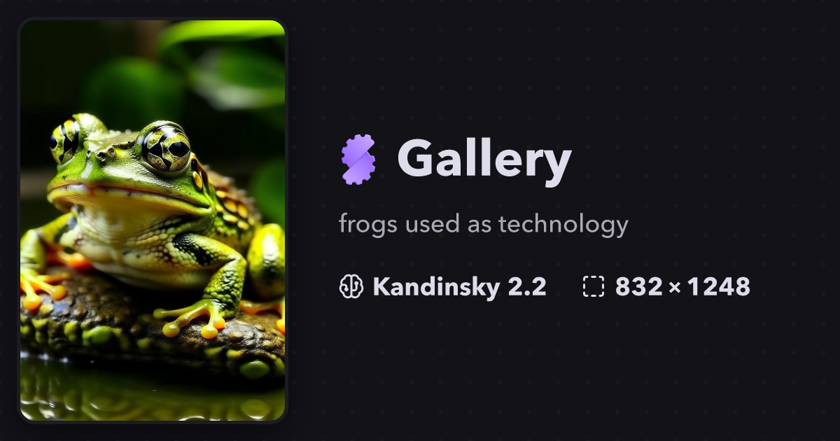 "frogs used as technology" | Gallery | Stablecog