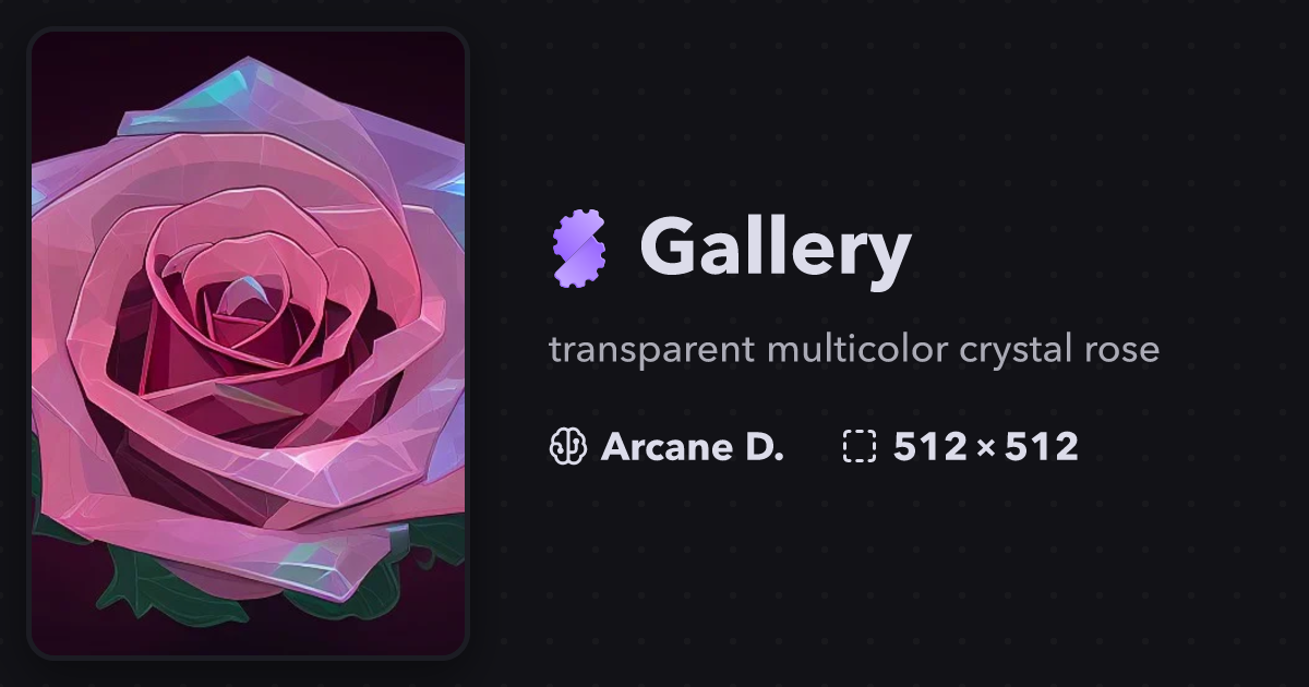 "transparent multicolor crystal rose" | Gallery | Stablecog
