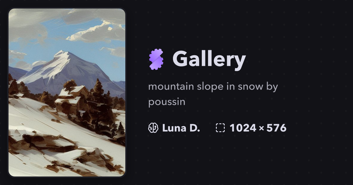 "mountain slope in snow by poussin" | Gallery | Stablecog