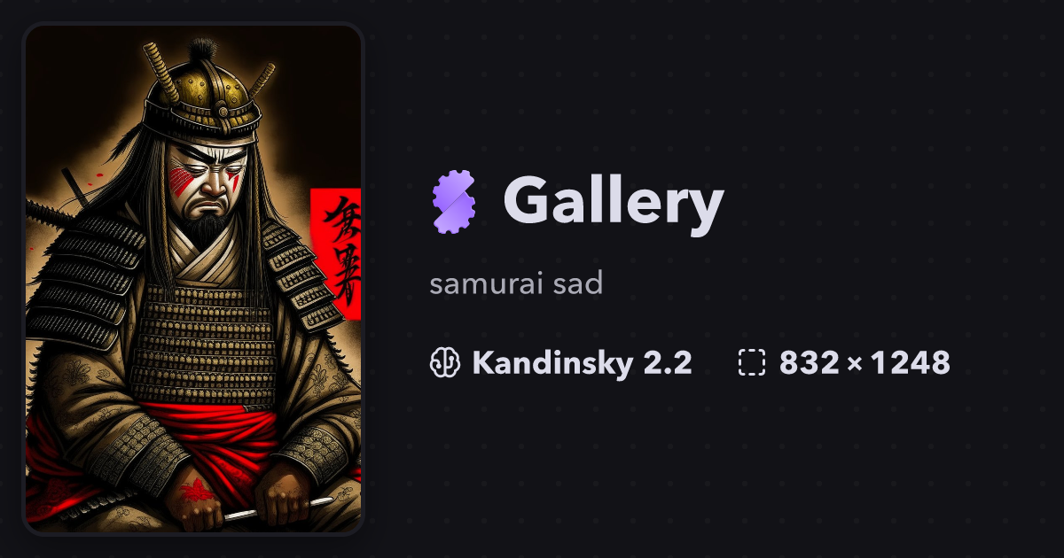 "samurai sad" | Gallery | Stablecog