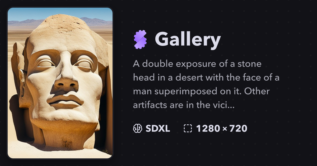 "A double exposure of a stone head in ..." | Gallery | Stablecog