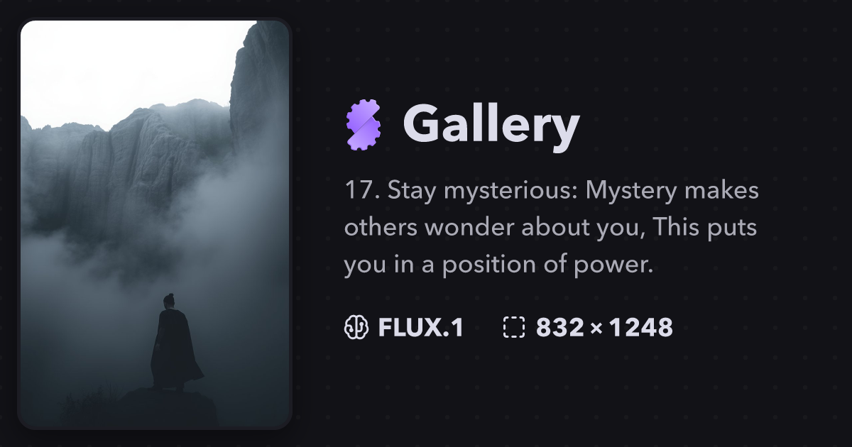 "17. Stay mysterious: Mystery makes ot..." | Gallery | Stablecog