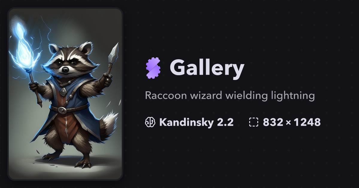 "Raccoon wizard wielding lightning" | Gallery | Stablecog
