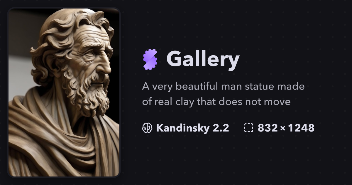 "A very beautiful man statue made of real..." | Gallery | Stablecog