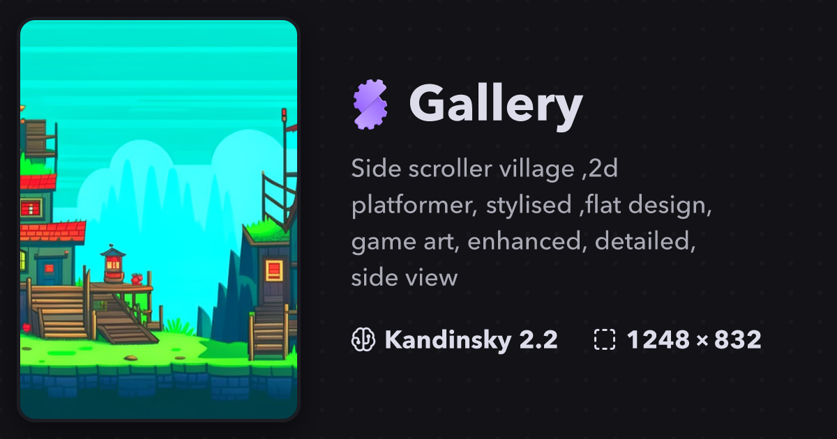 "Side scroller village ,2d platformer,..." | Gallery | Stablecog