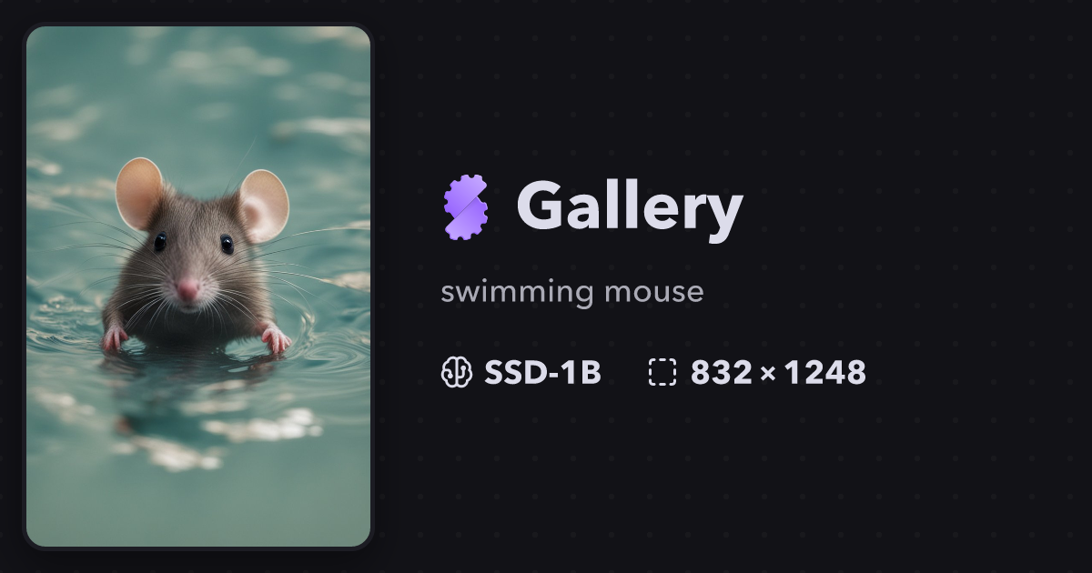 "swimming mouse" | Gallery | Stablecog
