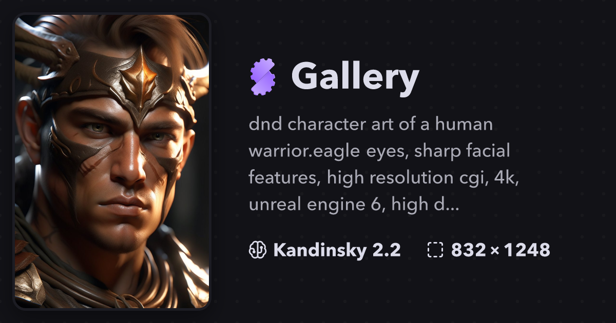 "dnd character art of a human warrior.eag..." | Gallery | Stablecog