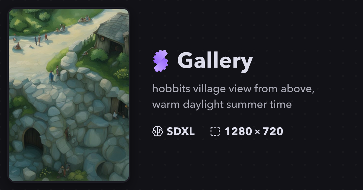"hobbits village view from above, warm..." | Gallery | Stablecog