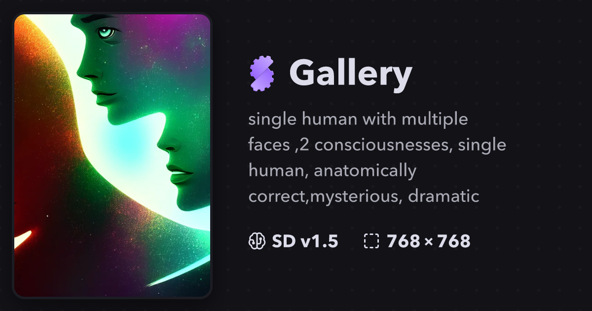 "single human with multiple faces ,2 c..." | Gallery | Stablecog