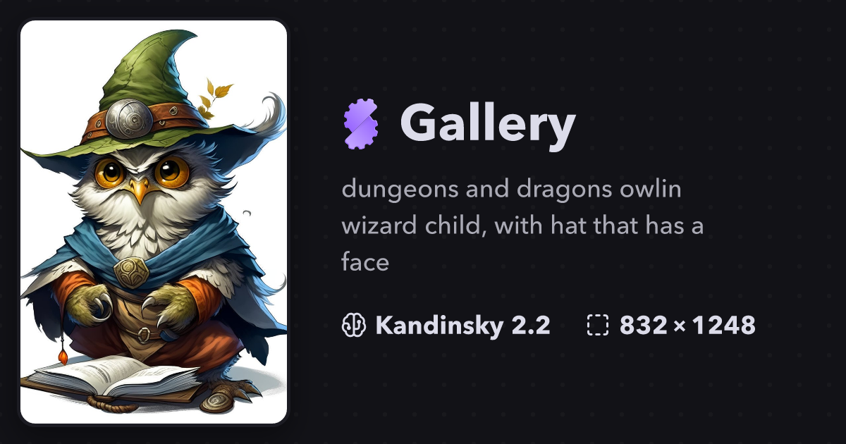 "dungeons and dragons owlin wizard chi..." | Gallery | Stablecog