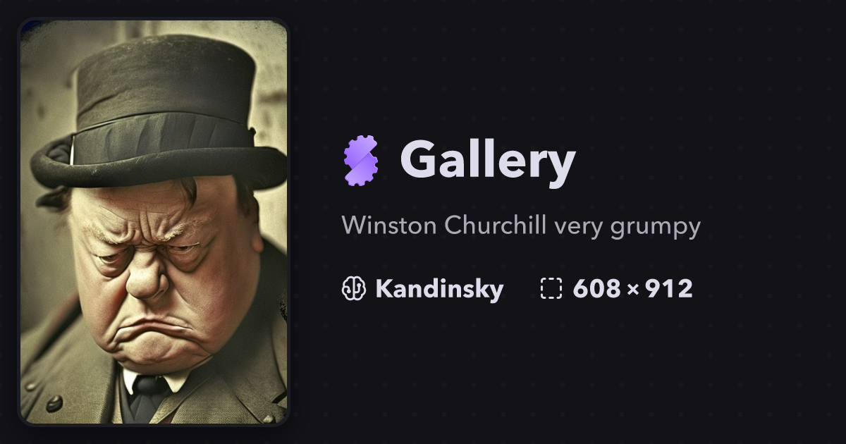 "Winston Churchill very grumpy" | Gallery | Stablecog