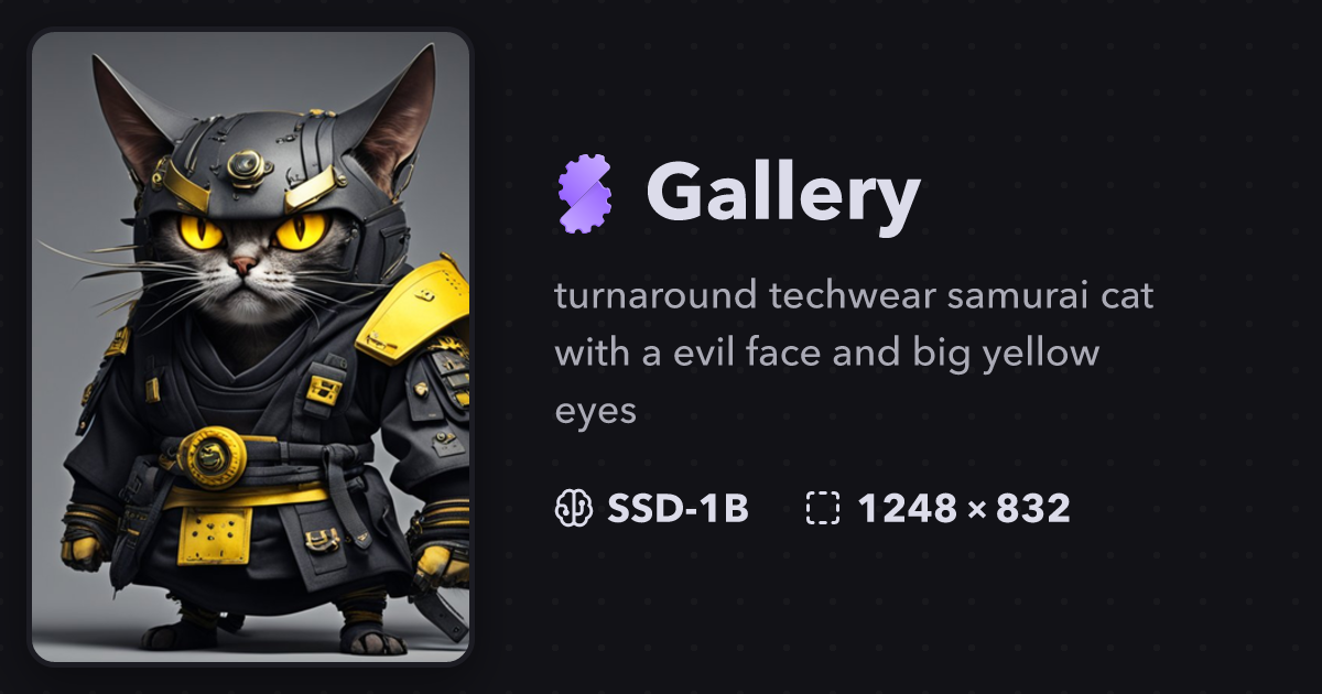"turnaround techwear samurai cat with ..." | Gallery | Stablecog