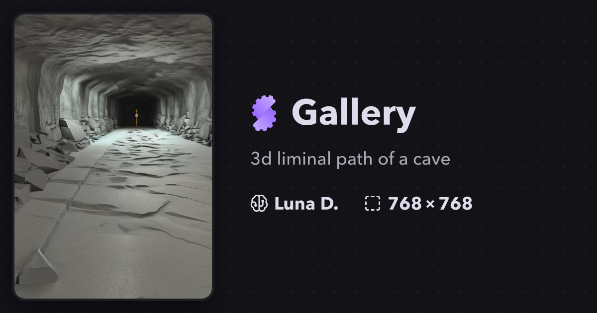"3d liminal path of a cave" | Gallery | Stablecog