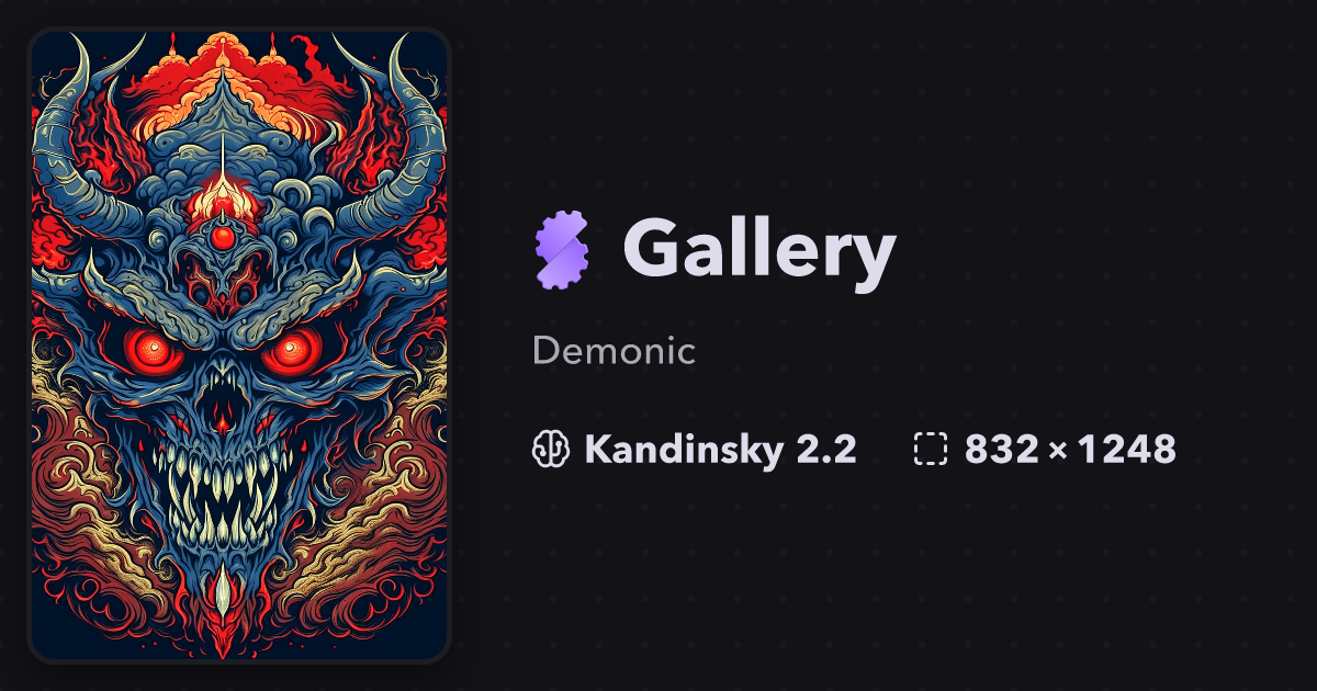 "Demonic" | Gallery | Stablecog