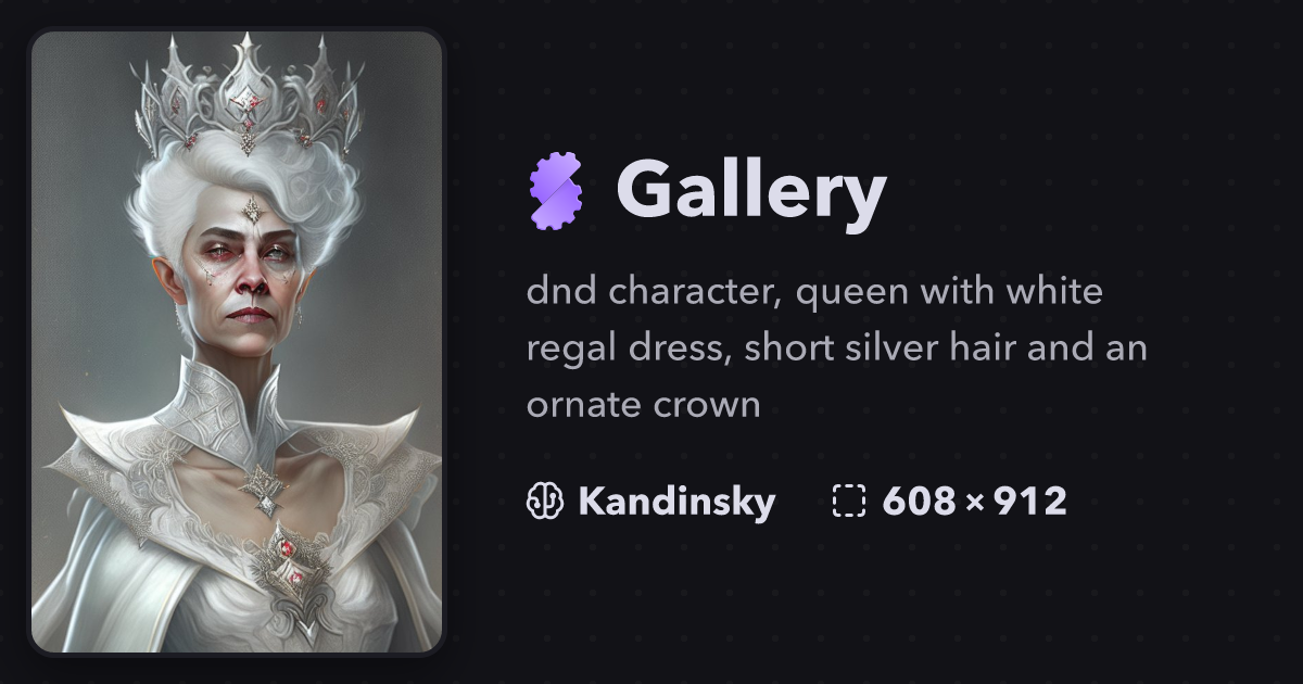 "dnd character, queen with white regal..." | Gallery | Stablecog