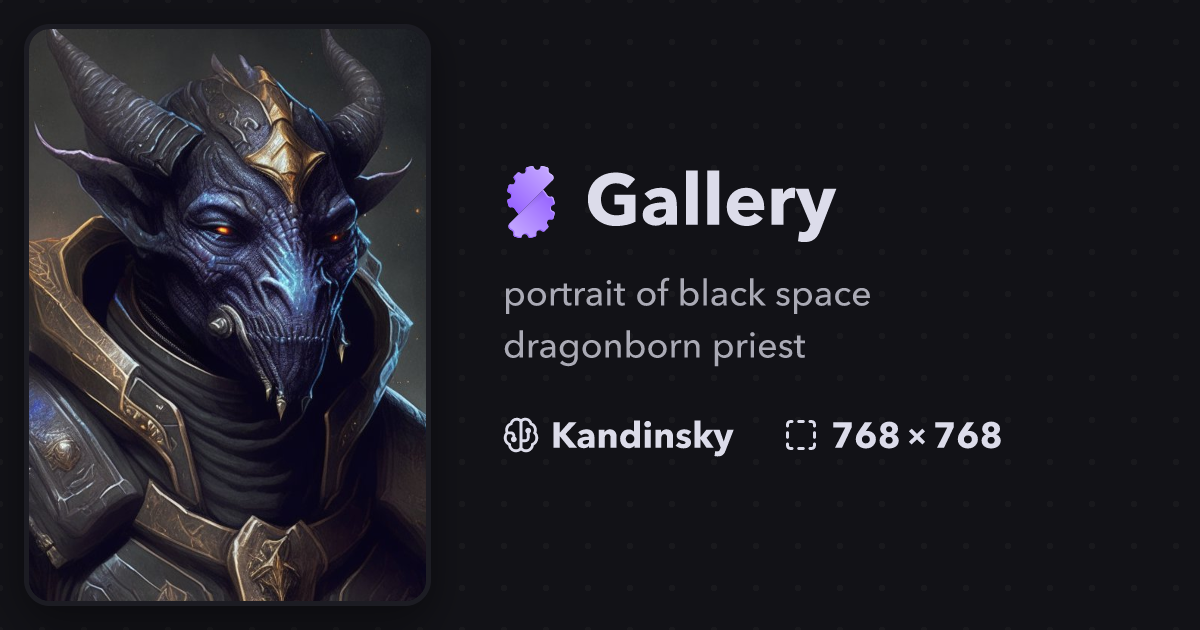 "portrait of black space dragonborn pr..." | Gallery | Stablecog