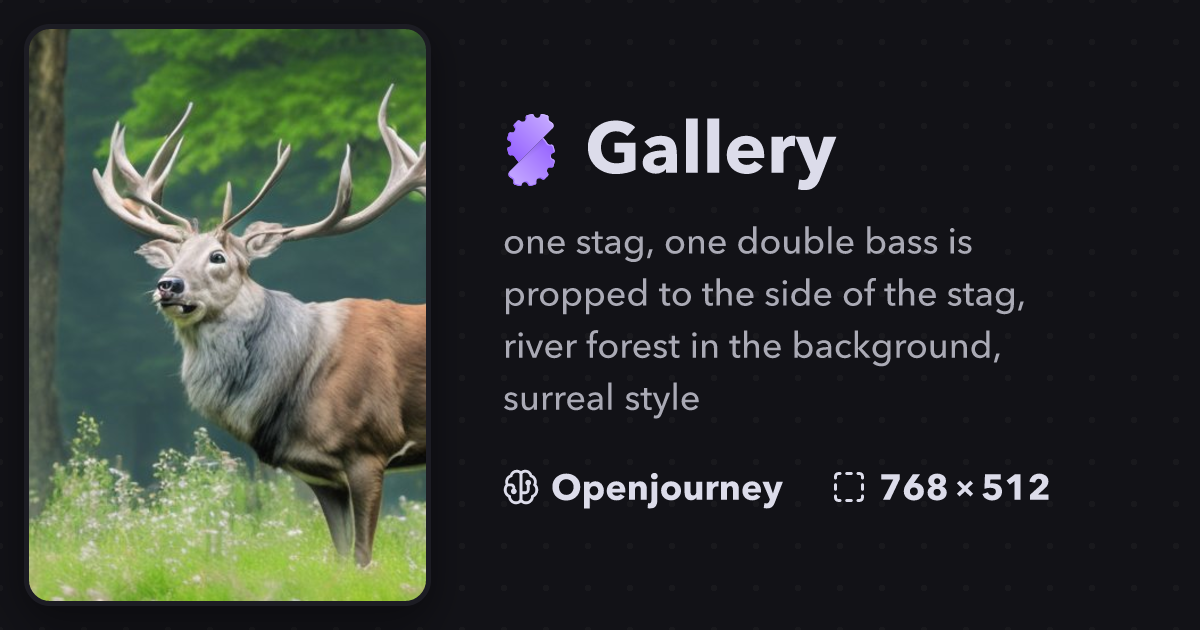 "one stag, one double bass is propped ..." | Gallery | Stablecog